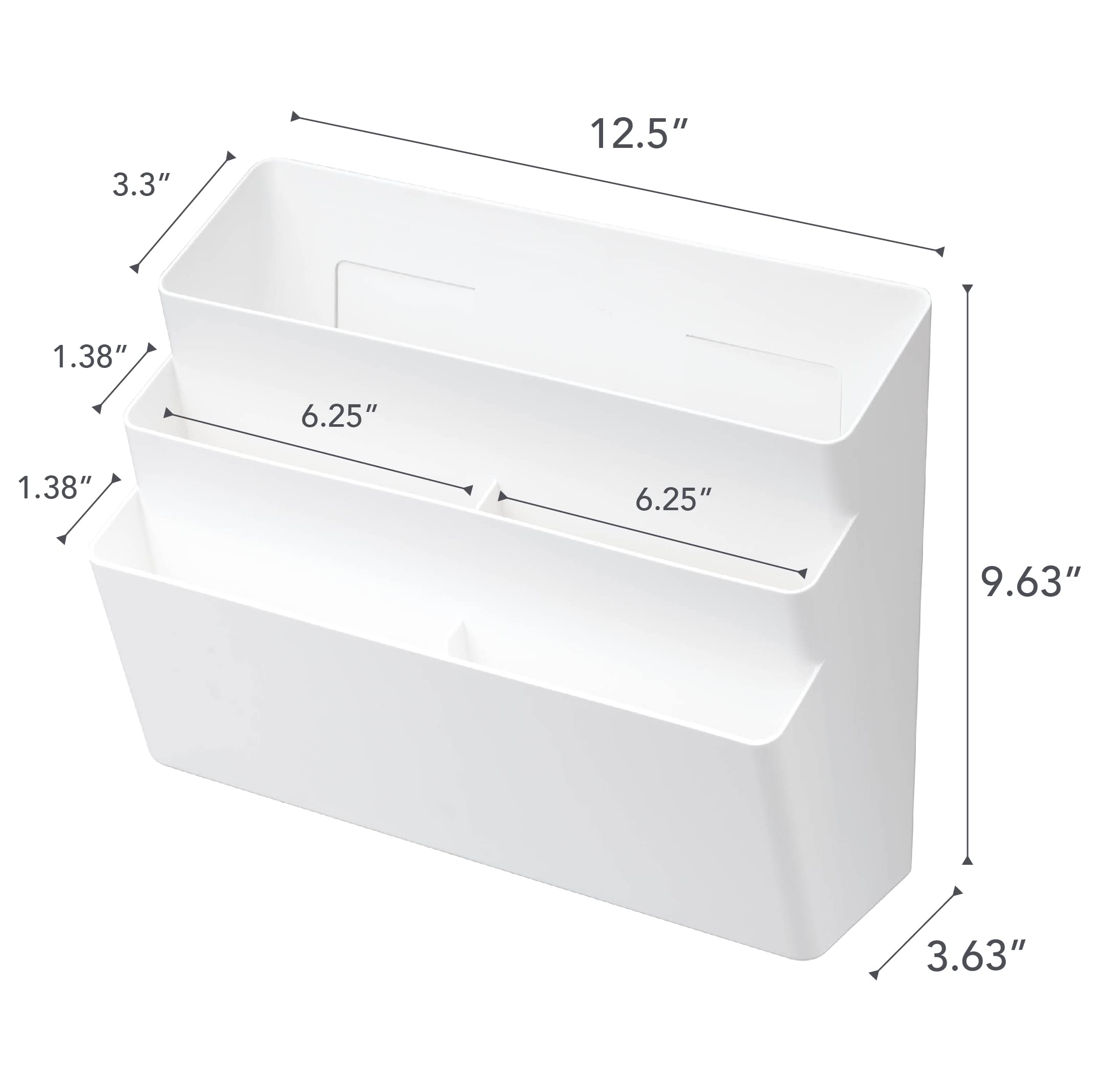 YAMAZAKI home 4443 Magnet Organizer-Hanging Wall Storage Basket Holder, One Size, White