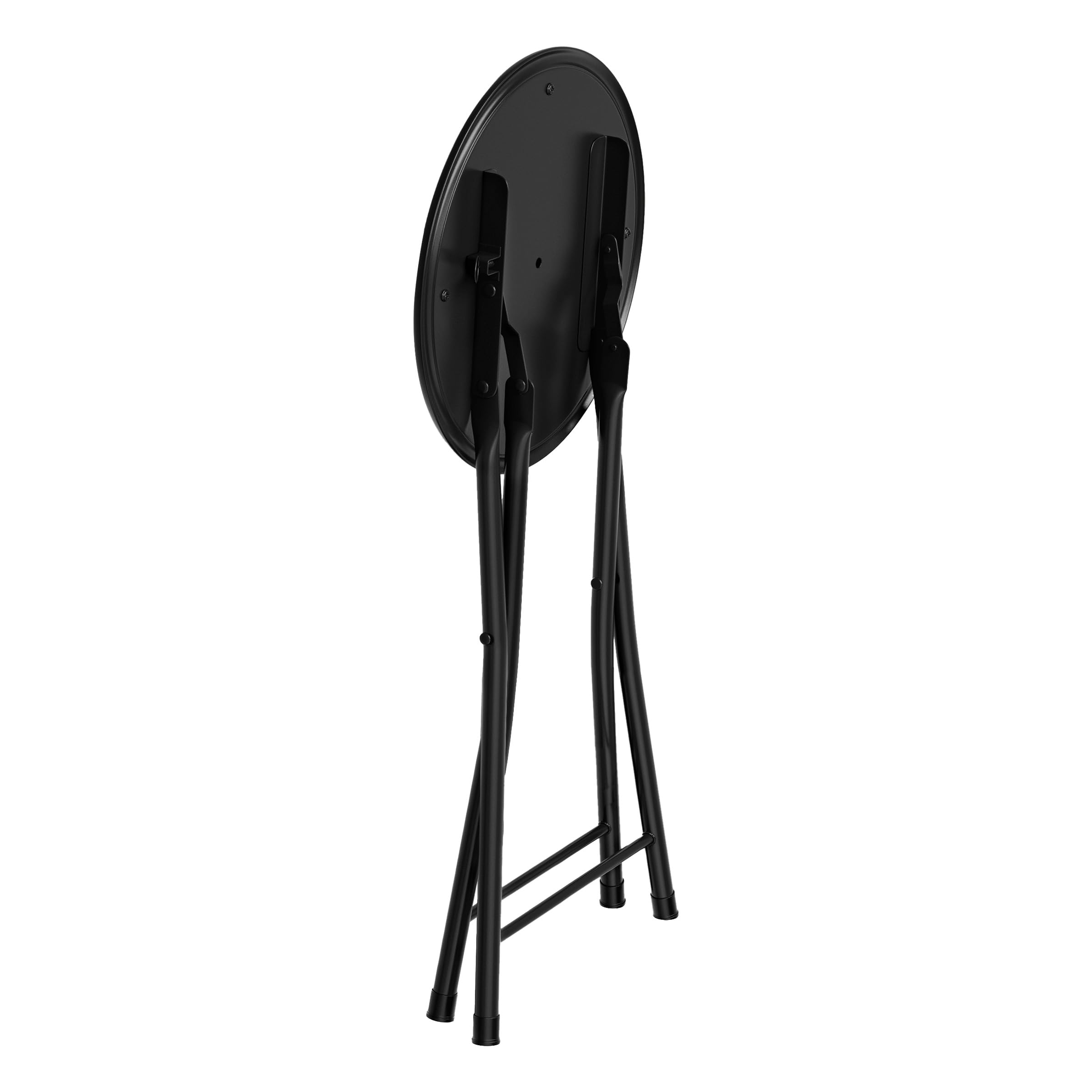 Lavish Home 18-Inch Folding Bar Heavy-Duty Padded Portable Stool with 300-Pound Capacity for Dorm, Recreation Game Room, Black