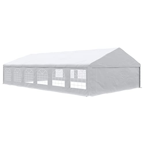 ZZBJ 39 X 23 Ft Carport Large Outdoor Canopy Tent with Removable Sidewalls and Windows,White Tents for Parties,Wedding