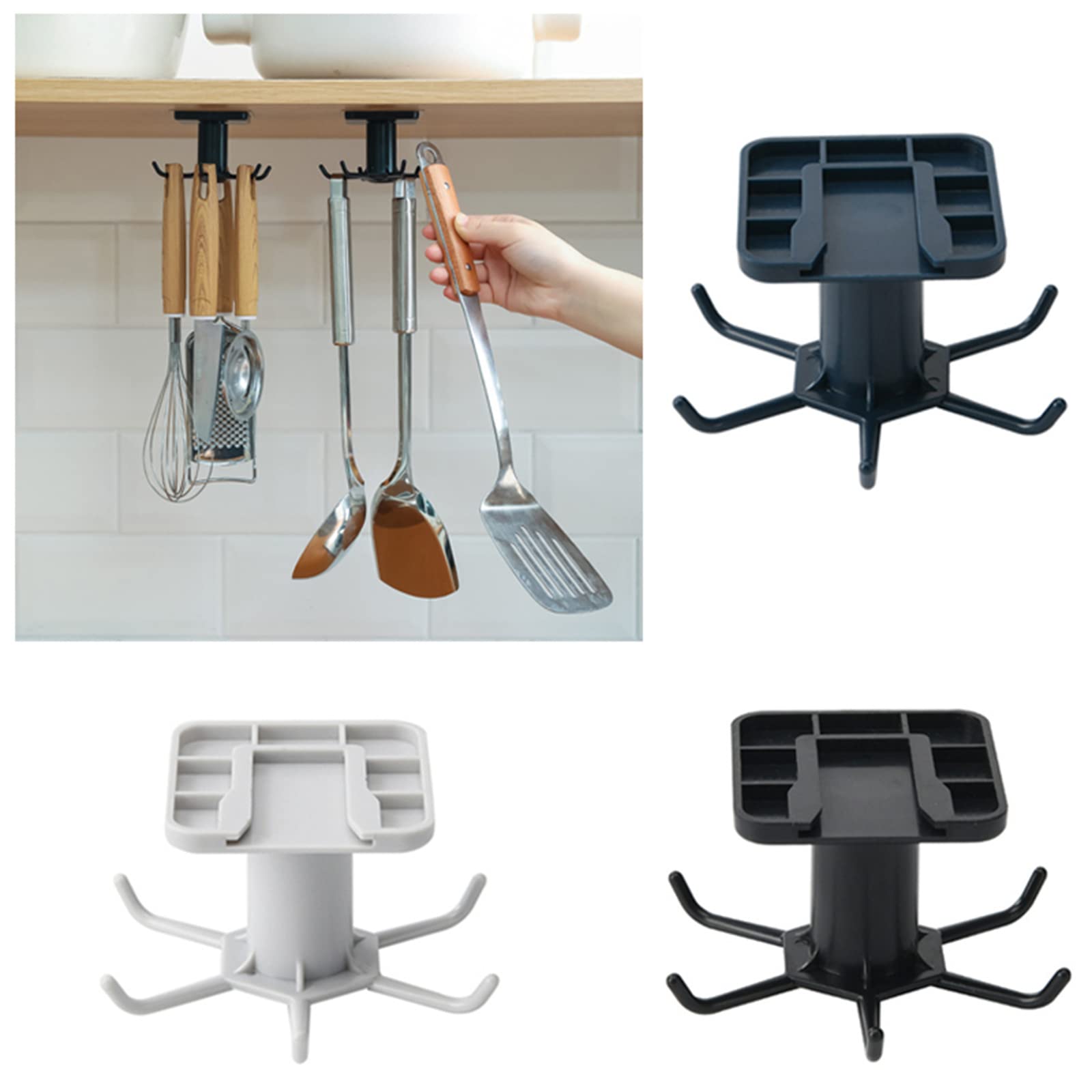 InfantLY Bright Kitchen Organizer and Storage Kitchen Supplies Organizers Rack Accessories Cabinet Organizer Hook Up Storage Rack