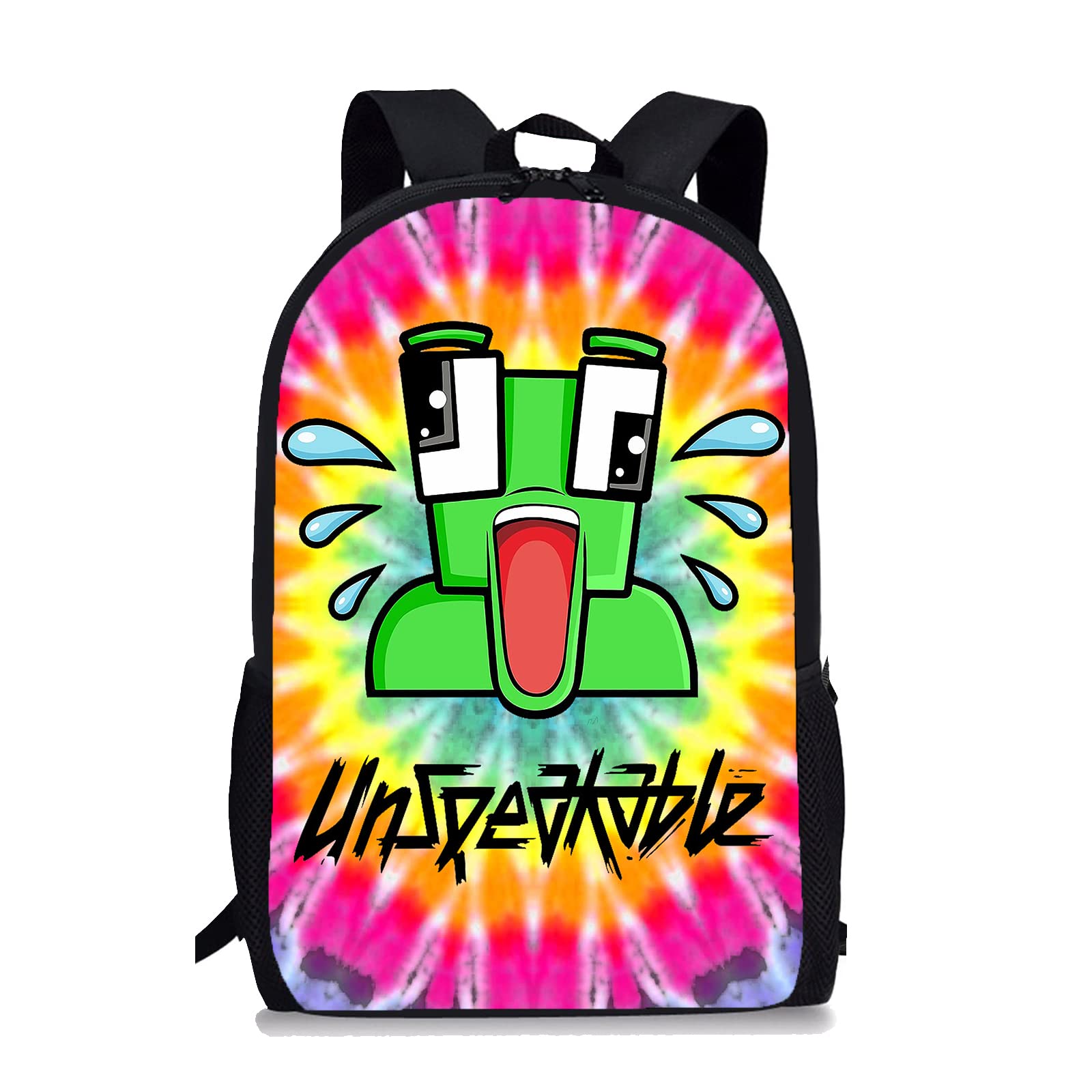 Vonpcaty Funny Cartoon Print Backpack, 17 Inches Daypack Laptop Bag Daily Backpack for Boys Girls Men Women