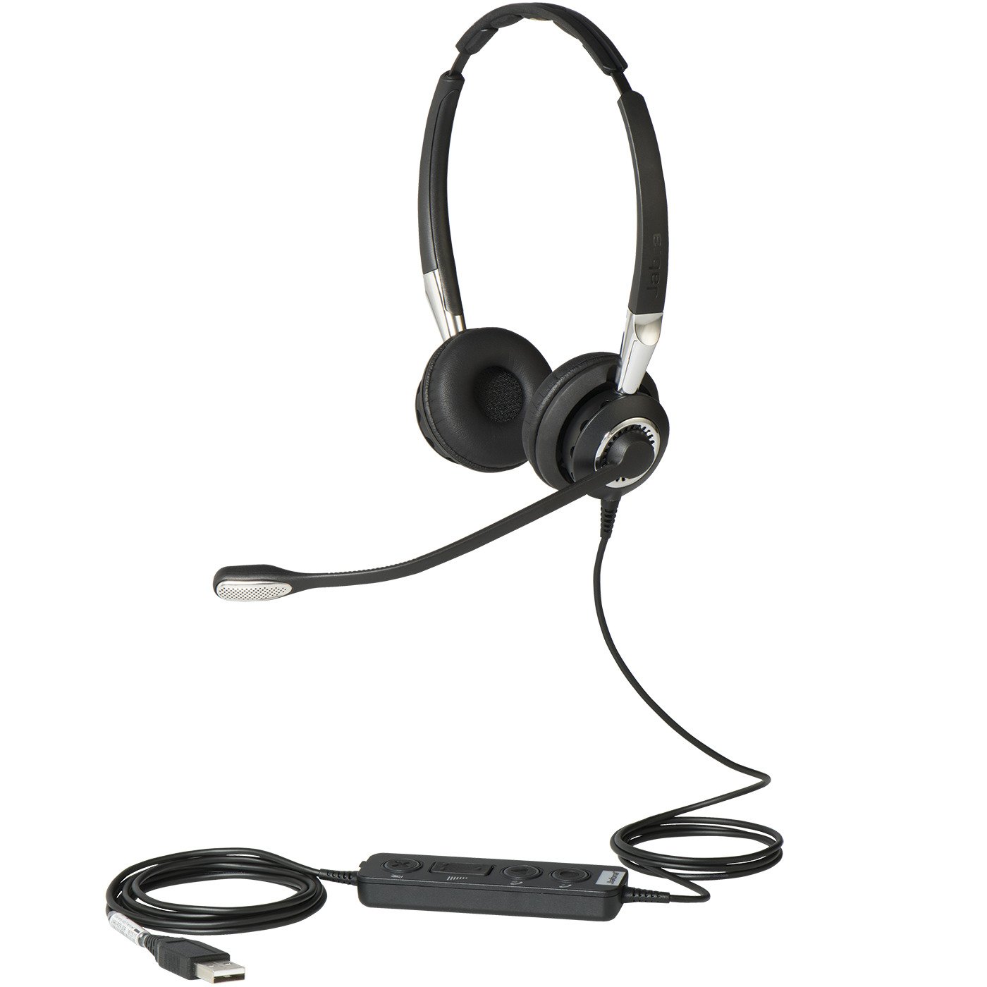 Jabra 2400 II USB Duo CC MS Wired Headset - Black