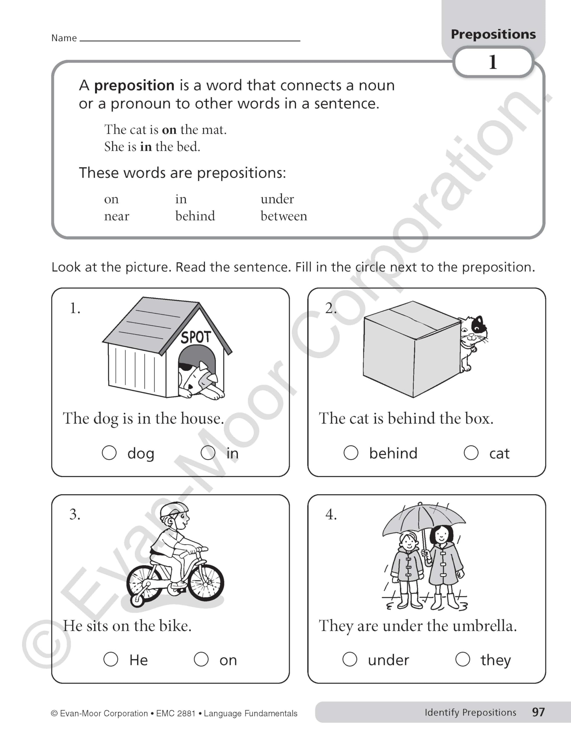 Language Fundamentals, Grade 1