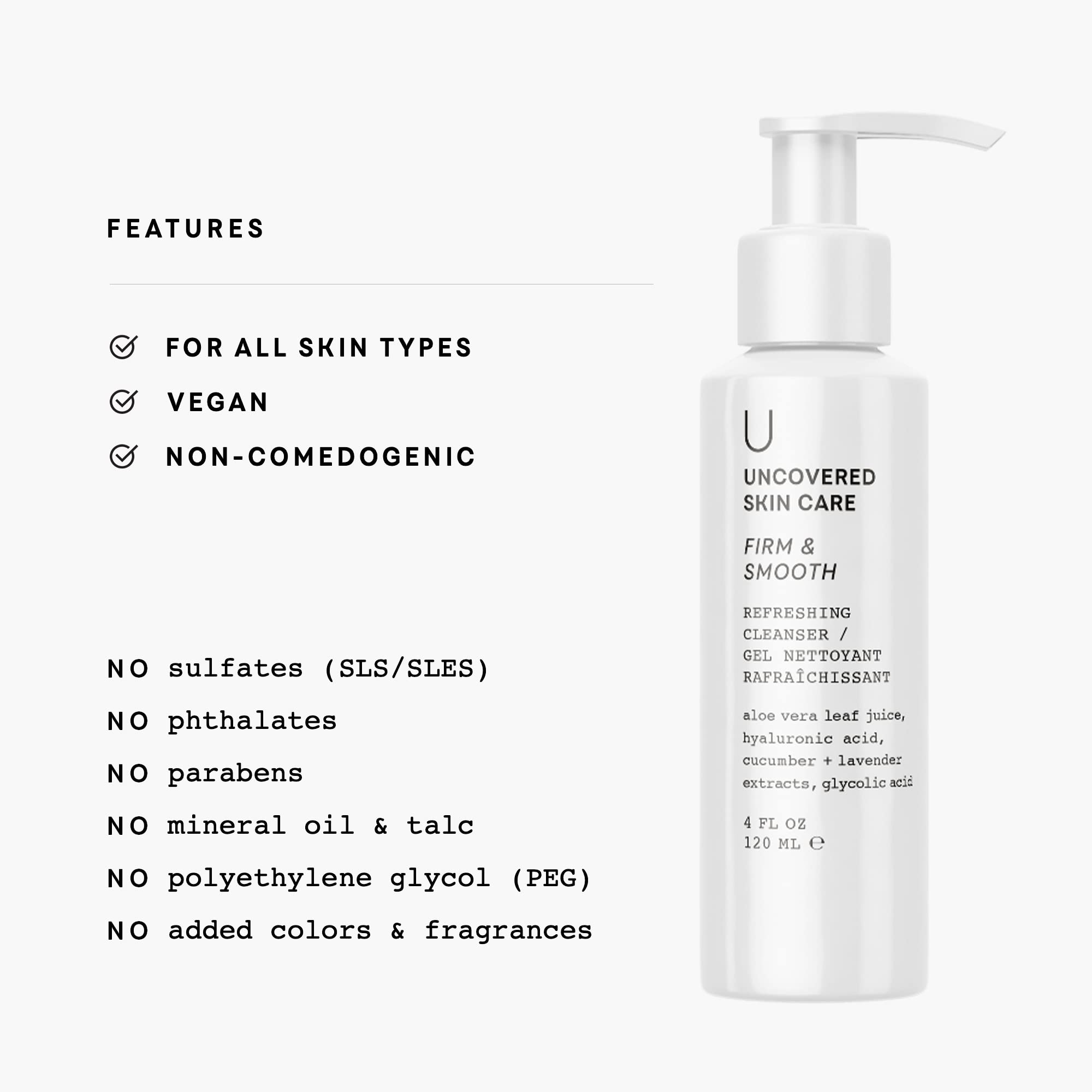Uncovered Firm & Smooth Refreshing Facial Cleanser