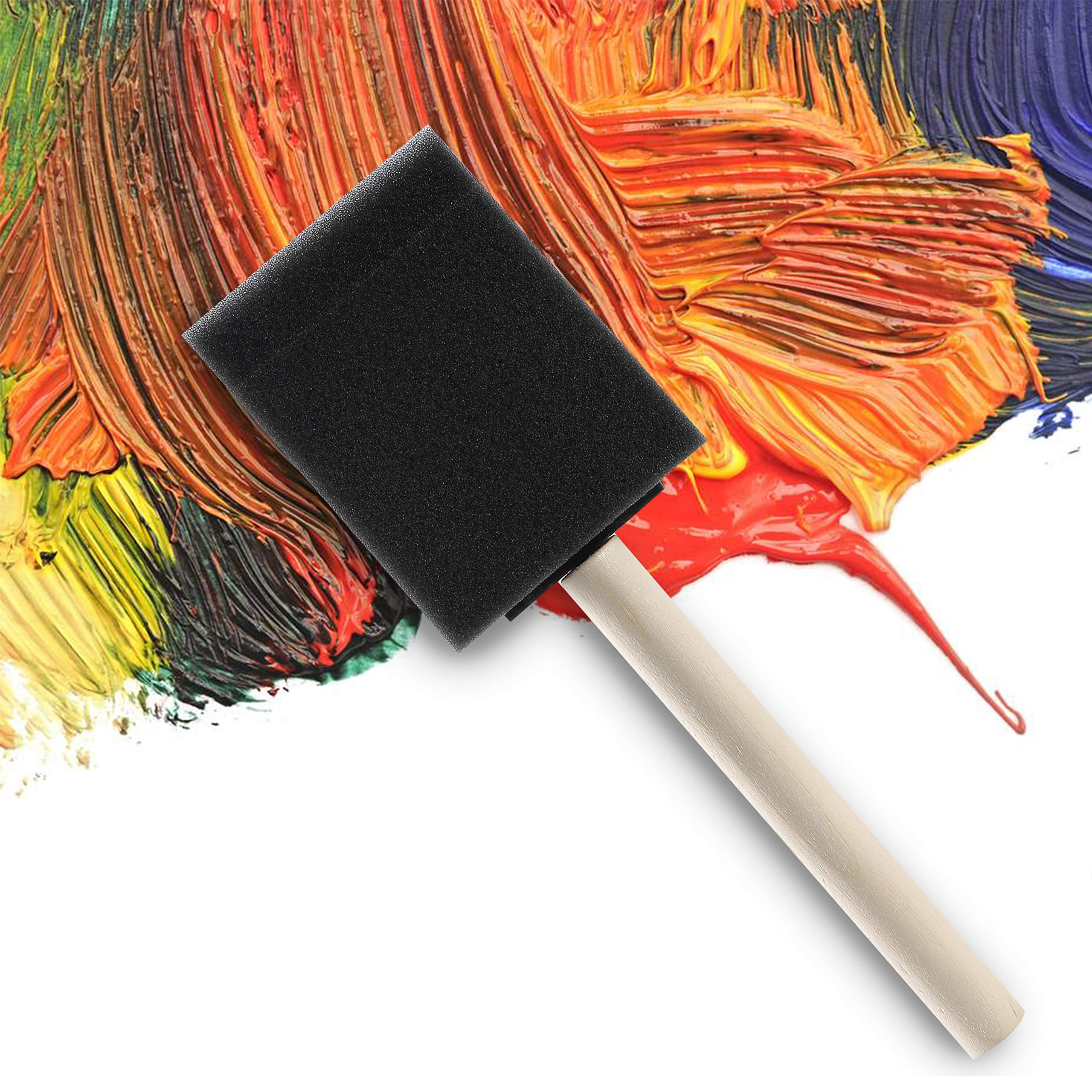 Bates- Foam Paint Brushes, 16 Pack, 2 Inch, Sponge Brushes, Sponge Paint Brush, Foam Brushes, Foam Brushes for Painting, Foam Brushes for Staining, Paint Sponges, Foam Sponge Brush