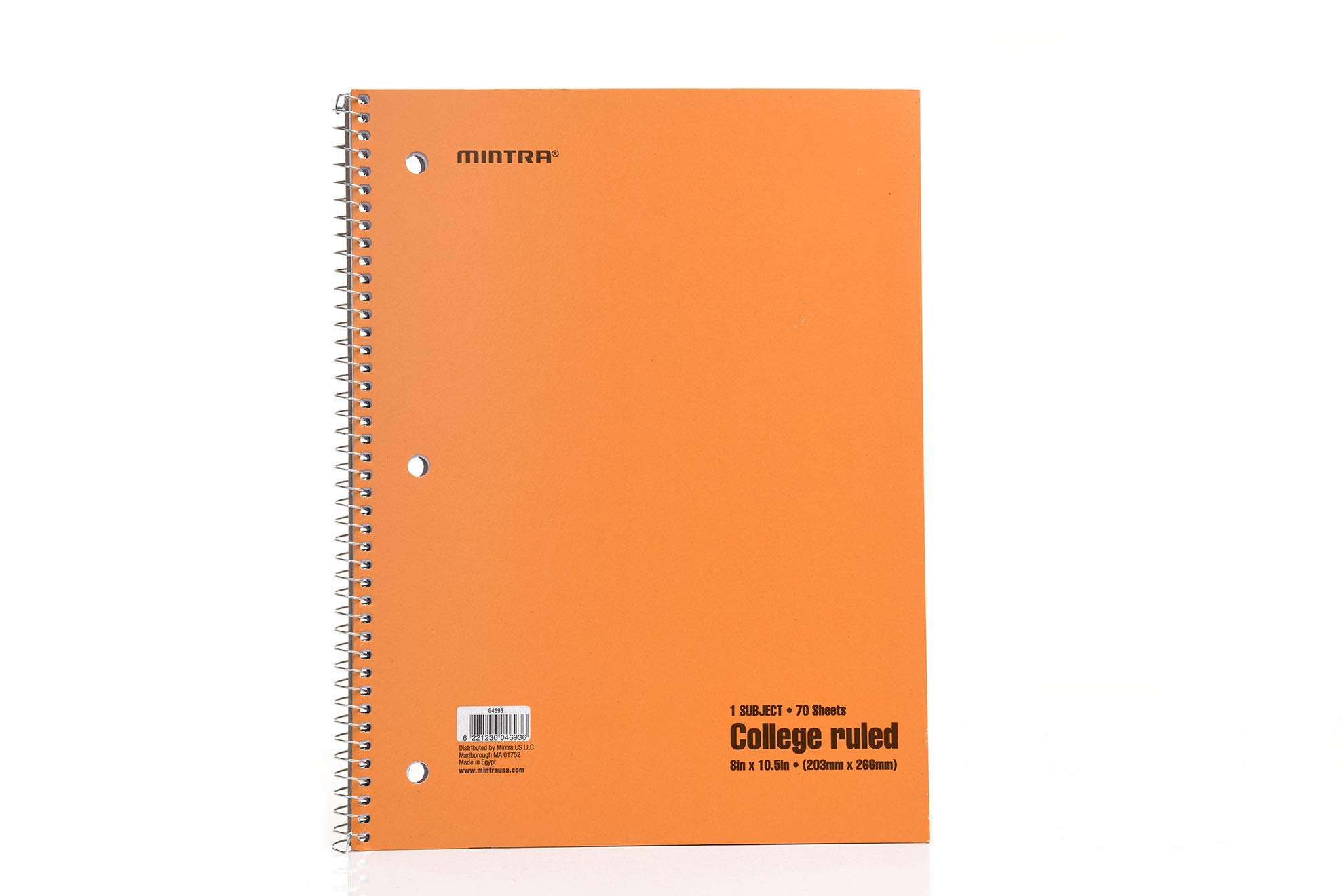 Mintra Office Spiral Notebooks - Pastel, College Ruled, 6 Pack, For School, Office, Business, Professional,70 Sheets