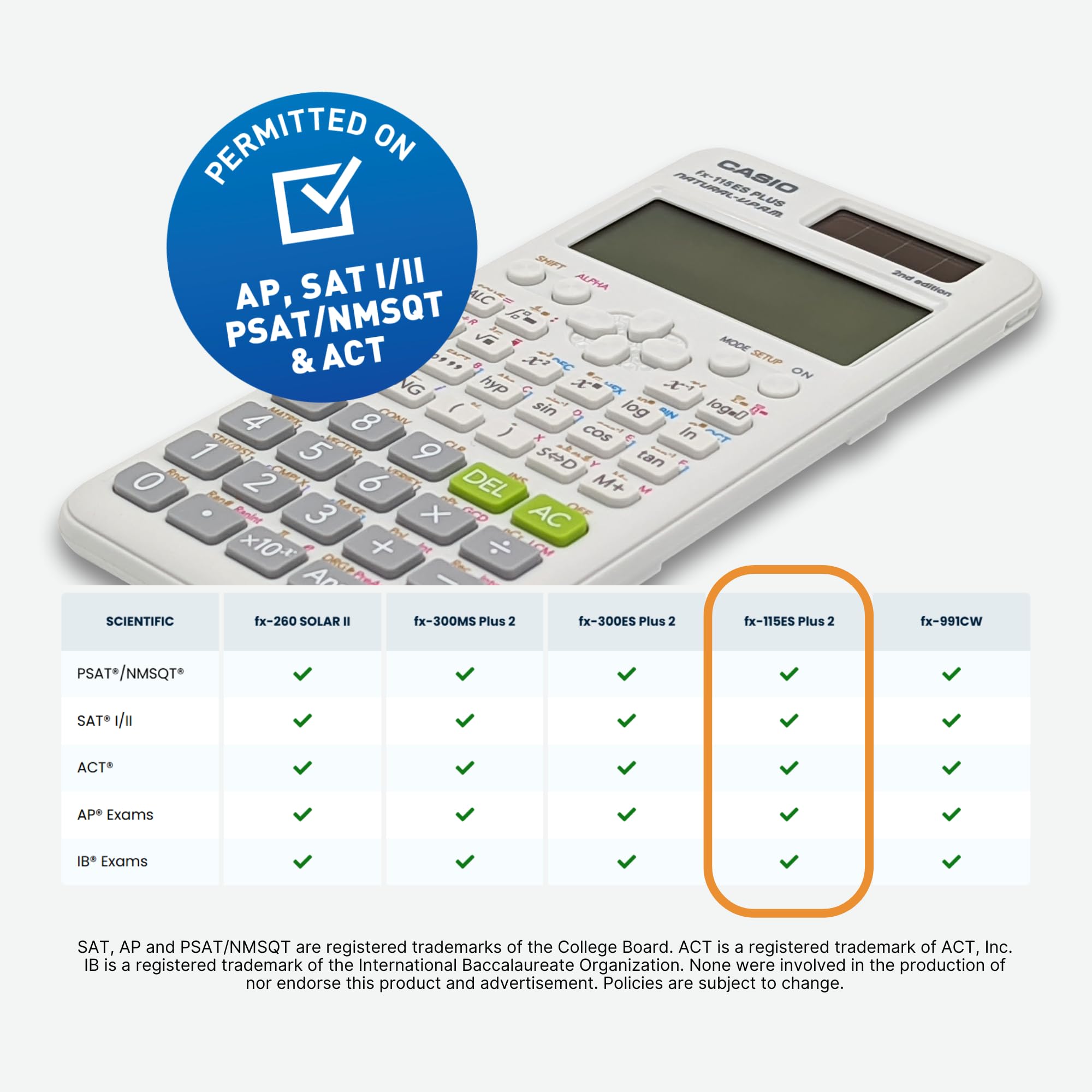 Casio fx-115ESPLUS2 2nd Edition, Advanced Scientific Calculator
