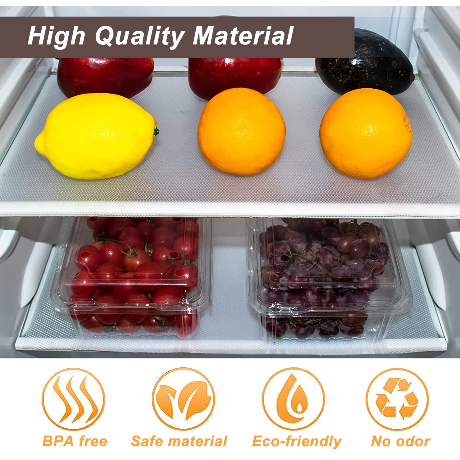 Shelf Liner Kitchen Cabinet Liners,Non-Adhesive Shelf Liner, 17.7 in x16.4 ft EVA, Washable Oil-Proof Non-Slip Cabinet Liner, Refrigerator Liner,Drawer Liner for Kitchen,Storage, Cupboard Liner