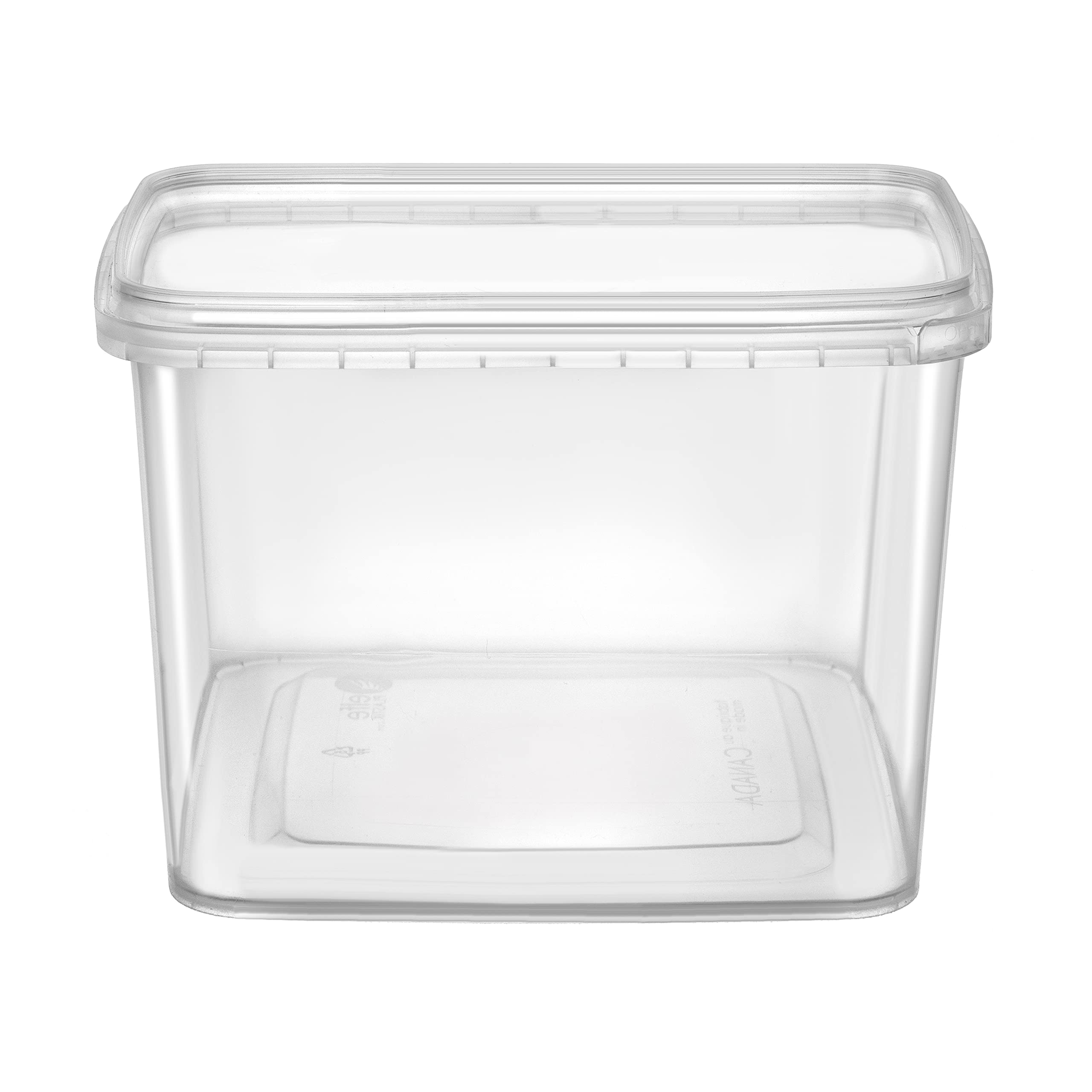 48-oz. Square Clear Deli Containers with Lids | Stackable, Tamper-Proof BPA-Free Food Storage Containers | Recyclable Space Saver Airtight Container for Kitchen Storage, Meal Prep, Take Out | 20 Pack