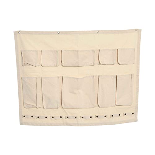 Household Essentials Short Canvas Craft and Garden Wall Organizer, Natural