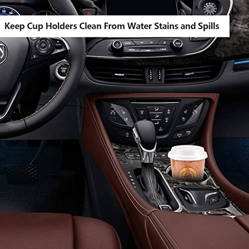 Car Coasters for Drinks Absorbent, 2 Pack Cup Holders, 2.56" Ceramic Stone & Non-Scratch Cork Base Coasters, Auto Accessories for Women & Men, Classic Italian Floor Venetian Natural