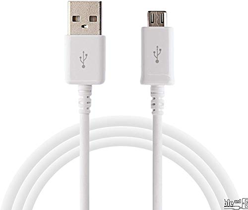 Full Power 5A Charging MicroUSB Works with Samsung Godiva 2.0 Data Cable's Dual Chipset Charges at Rapid Speeds Easily! (White)