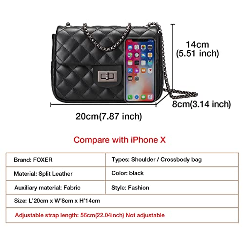 Women Leather Crossbody Satchel Bag Small Tote Shoulder Handbags Quilted Bag (black1)