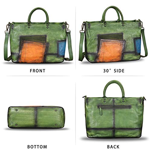 Genuine Leather Handbag for Women Vintage Handmade Top Handle Bag Crossbody Satchel Purse Tote