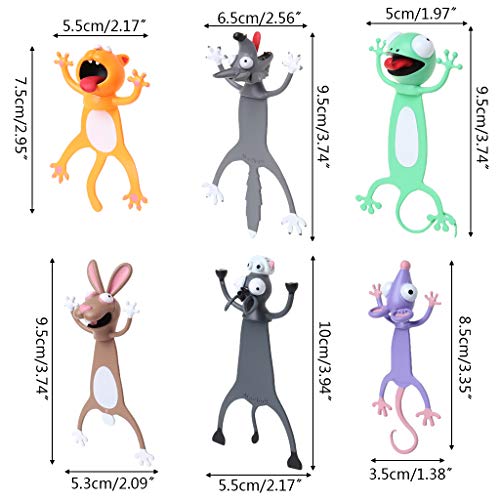 Cute Book Marks, Funny 3D Animal Bookmark Reading Gift Stationery Gift for Kids Student