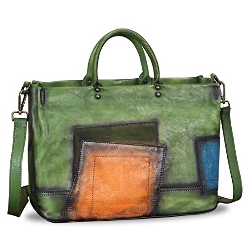 Genuine Leather Handbag for Women Vintage Handmade Top Handle Bag Crossbody Satchel Purse Tote