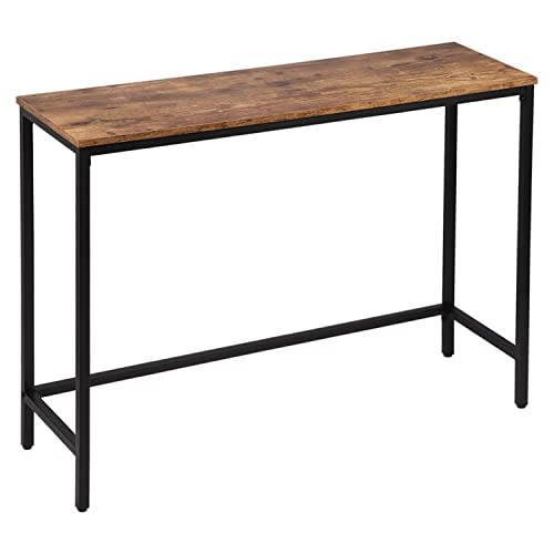Timberer 39.4β Console Table, Hallway Entrance Table Sofa Table Behind Couch, for Living Room, Entryway, Easy Assembly, Accent Table, Rustic Brown