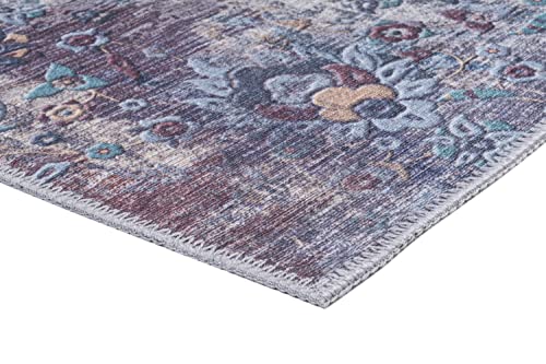 Perga Rugs Machine Washable Area Rug for Bedroom, Kitchen, Bathroom, Living Room, Entryway, Home Decor Non Slip Rug, Pet Friendly & Resistant Throw Indoor Floor Carpet