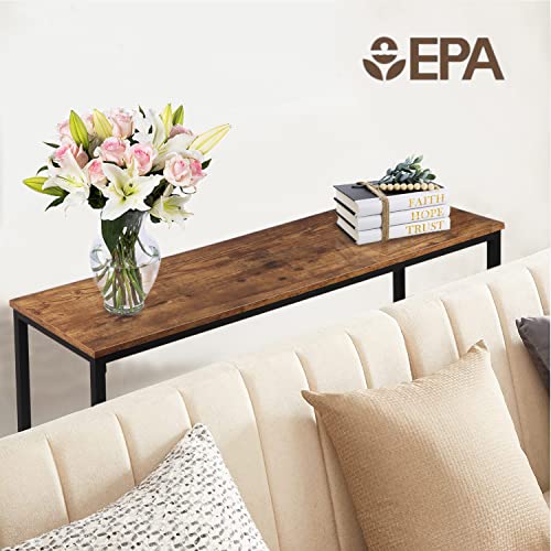 Timberer 39.4β Console Table, Hallway Entrance Table Sofa Table Behind Couch, for Living Room, Entryway, Easy Assembly, Accent Table, Rustic Brown