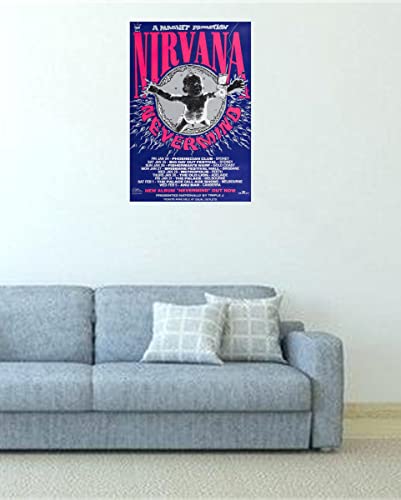 Buyartforless Nirvana - Nevermind Aussie Tour 1992 36x24 Music Art Print Poster, Multicolor