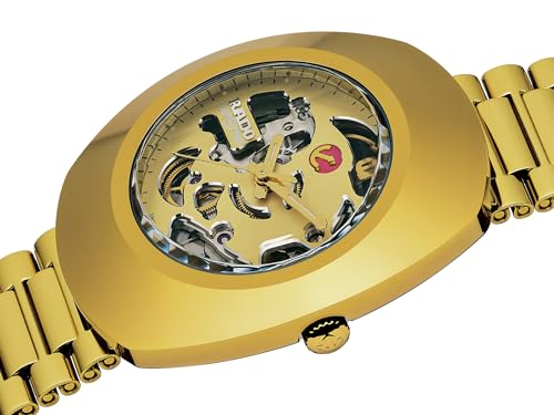 Rado DiaStar Original Swiss Automatic Watch with Stainless Steel Strap, Gold, 21 (Model: R12064253)
