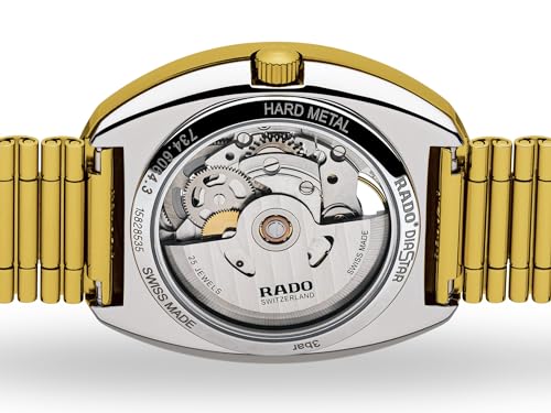 Rado DiaStar Original Swiss Automatic Watch with Stainless Steel Strap, Gold, 21 (Model: R12064253)