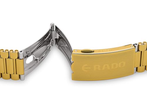 Rado DiaStar Original Swiss Automatic Watch with Stainless Steel Strap, Gold, 21 (Model: R12064253)