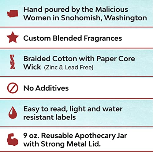 MMalicious Women Candle Co - Because Patientsā¦, Lemon Drop Martini Infused with Happy Hour in Scrubs, All-Natural Soy Candle, 9 oz.