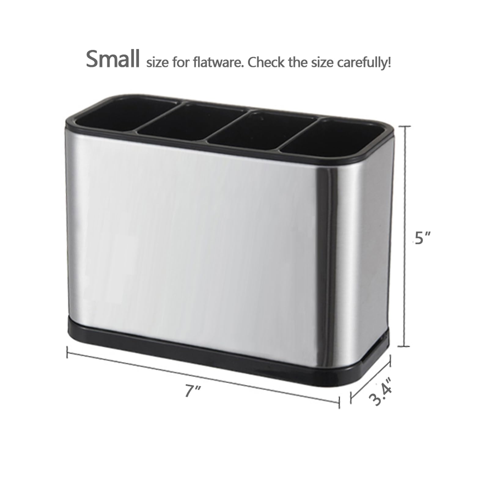 WSKC Flatware Caddy Stainless Steel Cutlery Organizer (small)