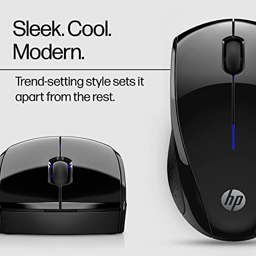 HP X3000 G2 Wireless Mouse - Ambidextrous 3-Button Control, & Scroll Wheel - Multi-Surface Technology, 1600 DPI Optical Sensor - Win, Chrome, Mac OS - Up to 15-Month Battery Life (โ28Y30AA#ABA, Black)