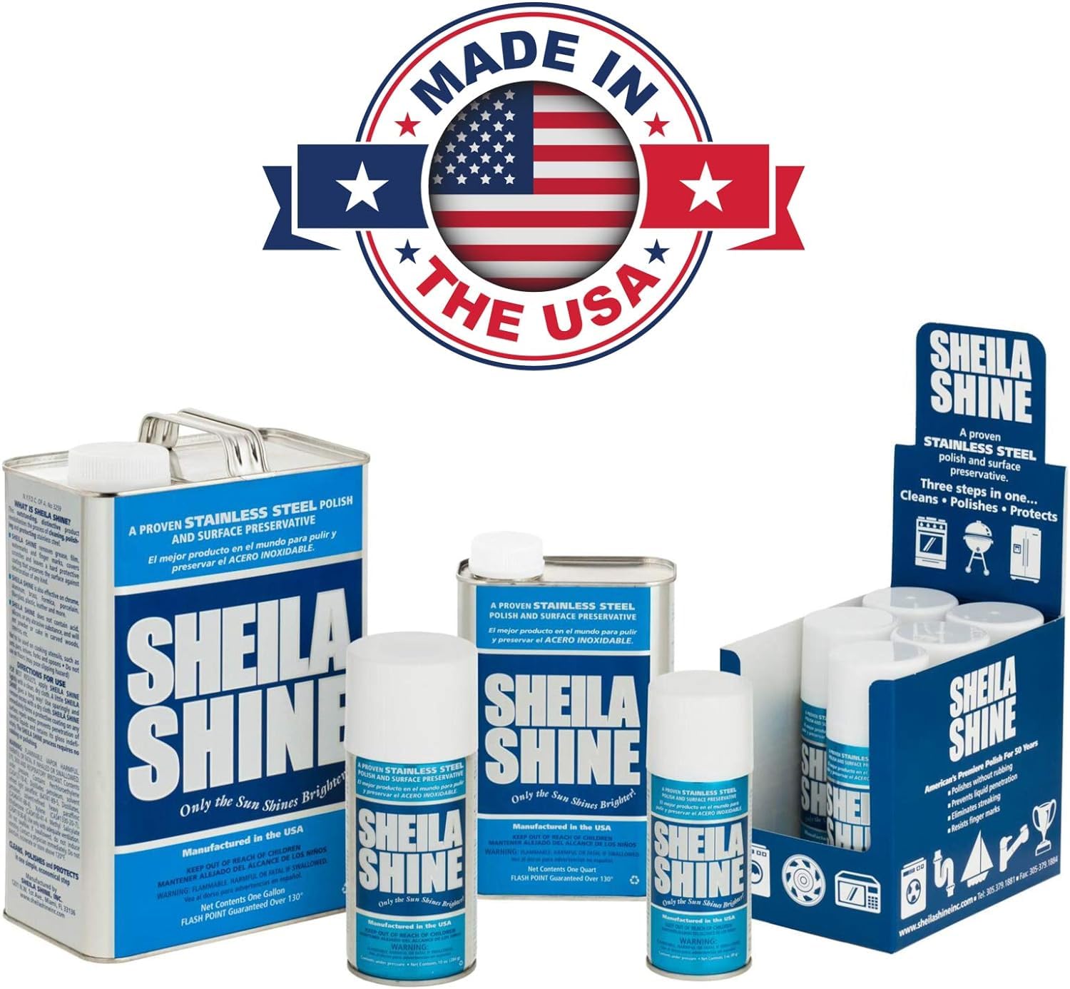 Sheila Shine 10 oz Aerosol, Stainless Steel Cleaner and Polish, 10 oz.