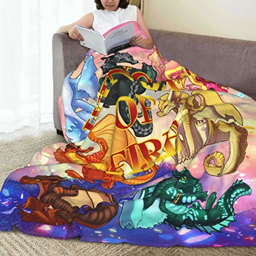 Sdyiohk Fantasy Novel Fire Dragon Cartoon Blanket β Personalized Print Throw Blanket β Cozy Soft Blanket for Provide Warm β 30"X40"
