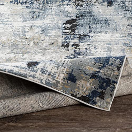 Mark&Day Area Rugs, 8x10 Vuren Modern Denim Area Rug, Blue/Grey Carpet for Living Room, Bedroom or Kitchen (7'10" x 10')