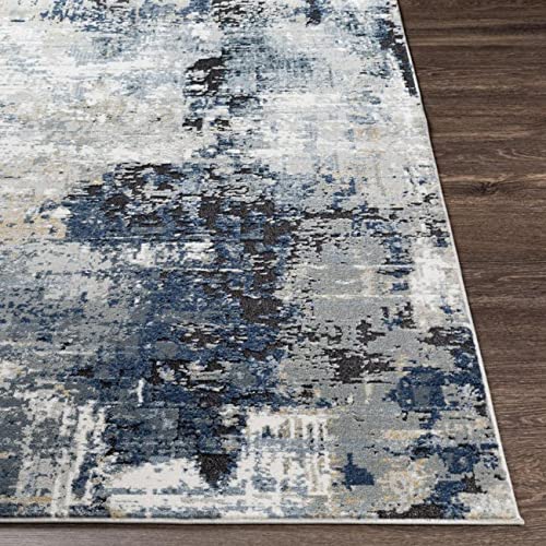 Mark&Day Area Rugs, 8x10 Vuren Modern Denim Area Rug, Blue/Grey Carpet for Living Room, Bedroom or Kitchen (7'10" x 10')