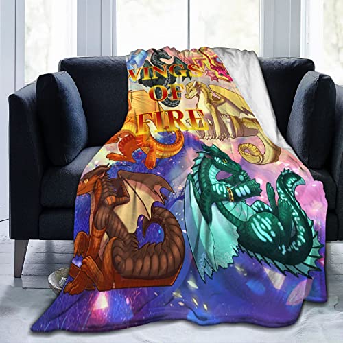 Sdyiohk Fantasy Novel Fire Dragon Cartoon Blanket β Personalized Print Throw Blanket β Cozy Soft Blanket for Provide Warm β 30"X40"