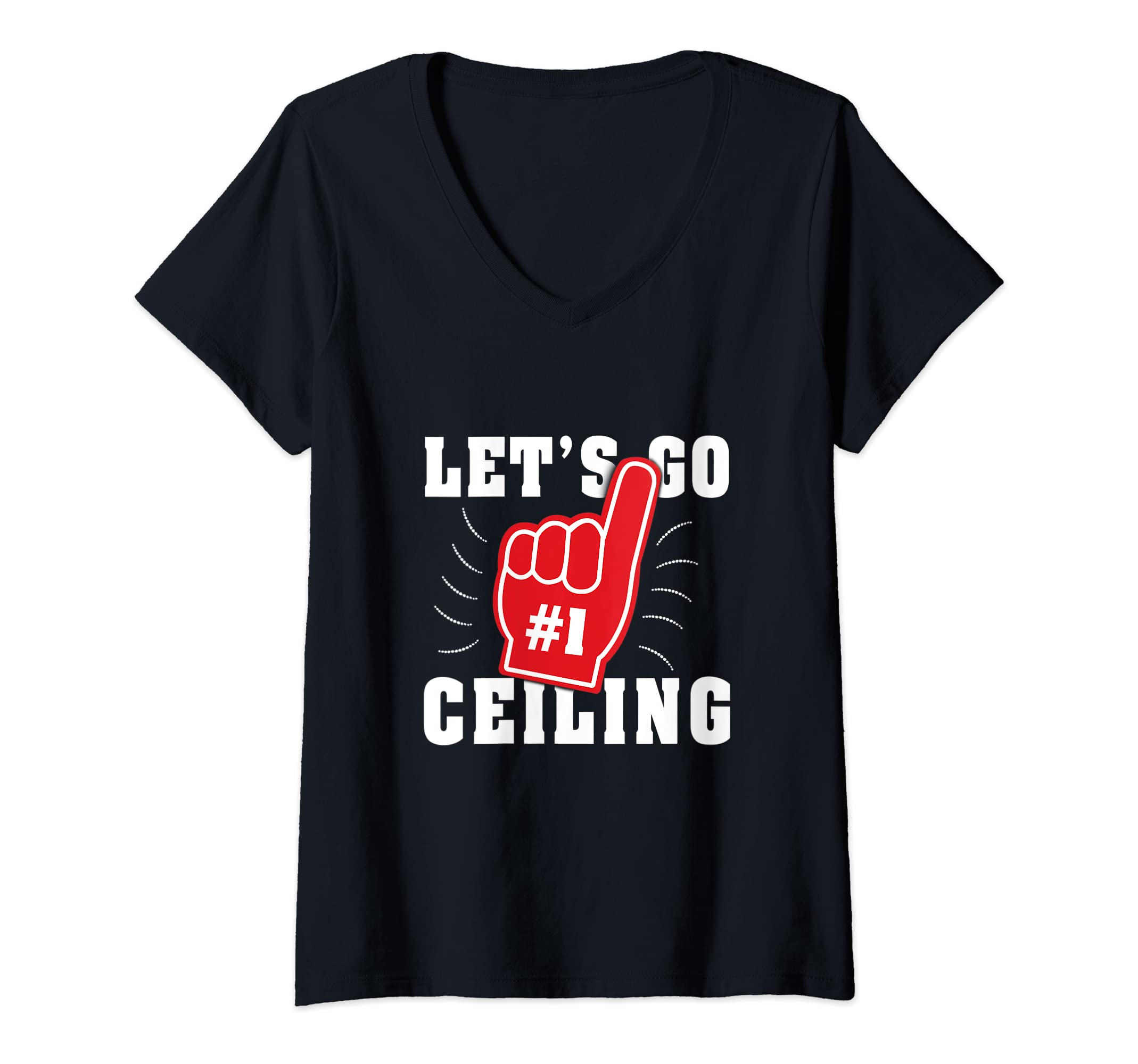 Womens Let's Go Ceiling Lazy Halloween Costume Ceiling Fan Costume V-Neck T-Shirt