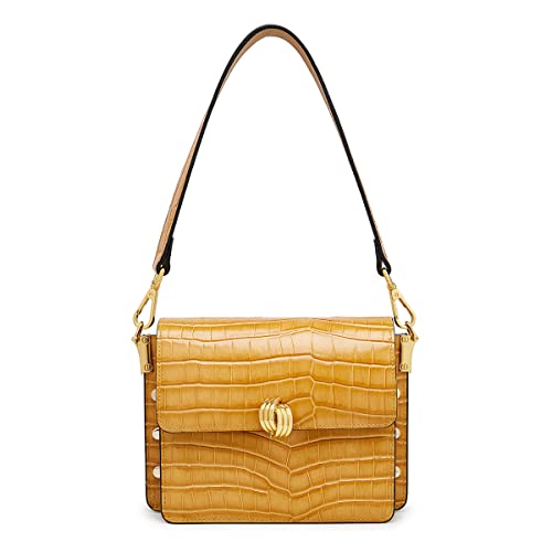 FOXLOVER Small Crossbody Bags for Women Genuine Leather Shoulder Bag Purse with 2 Shoulder Straps Handbag Fashion Caual Handle Bag