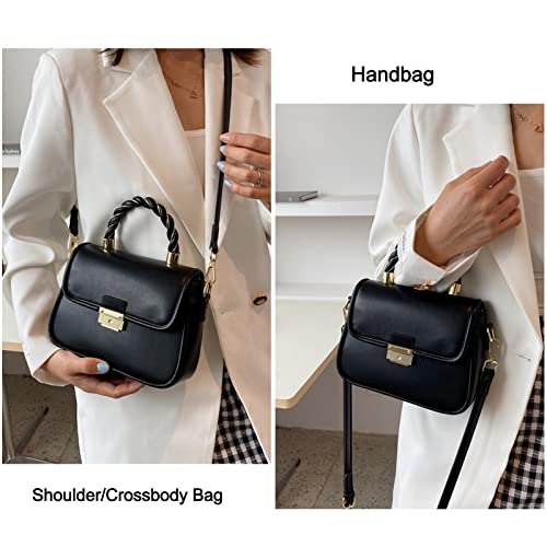 VODIU Small Shoulder Bags For Women Handbag Tote With Top-Handle Small Black Purse Crossbody Bag