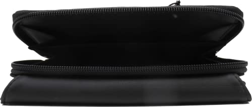 MUNDI Women's Faux Leather MY BIG FAT WALLET Flap RFID Clutch Ladies ib103x (Black)