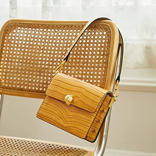 FOXLOVER Small Crossbody Bags for Women Genuine Leather Shoulder Bag Purse with 2 Shoulder Straps Handbag Fashion Caual Handle Bag