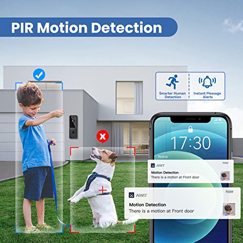 EKEN Wireless Doorbell Camera with Chime Smart Video Doorbell Camera with Motion Detector | Cloud Storage | HD Live Image | 2-Way Audio | Night Vision | 2.4G WiFi | 100% Wire-Free for iOS & Android