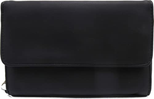 MUNDI Women's Faux Leather MY BIG FAT WALLET Flap RFID Clutch Ladies ib103x (Black)