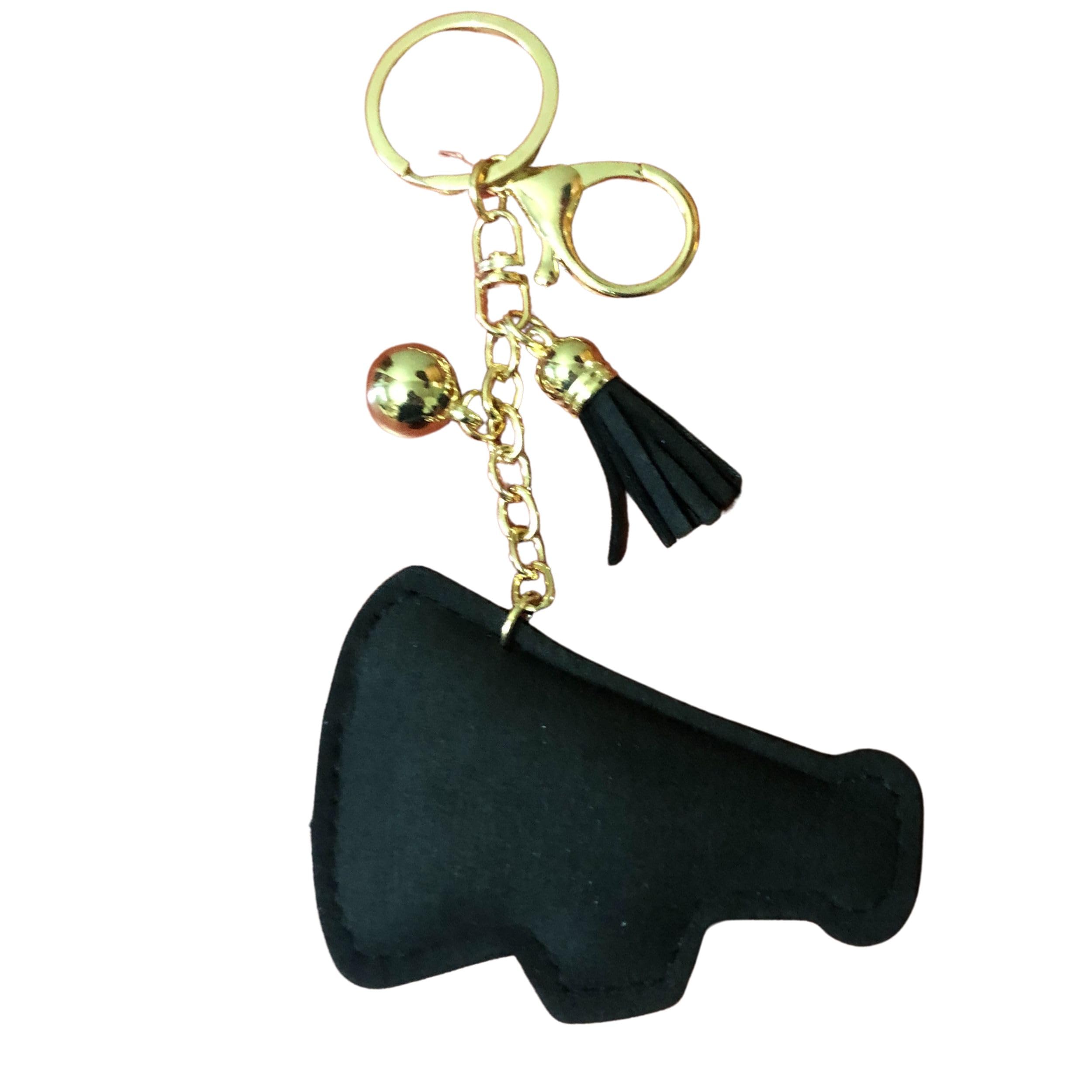 Popfizzy Bling Cheer Keychain for Women, Rhinestone Cheer Bag Charm, Cheer Squad Cheerleader Gifts, Megaphone Cheer Keychain
