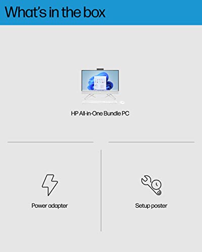 HP All-in-One PC, 23.8" FHD Micro-Edge Touchscreen Display, AMD Ryzen 5 Processor, AMD Radeon Graphics, 12 GB RAM, 512 GB SSD, Windows 11 Home OS, Wi-Fi (24-cb1142, 2022)