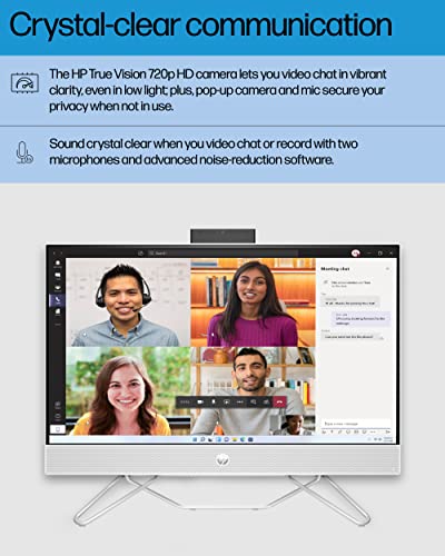 HP All-in-One PC, 23.8" FHD Micro-Edge Touchscreen Display, AMD Ryzen 5 Processor, AMD Radeon Graphics, 12 GB RAM, 512 GB SSD, Windows 11 Home OS, Wi-Fi (24-cb1142, 2022)