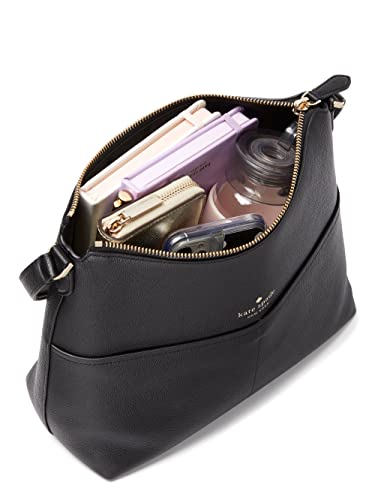 Kate Spade Bailey Textured Leather Shoulder Bag Purse Handbag (BLACK)