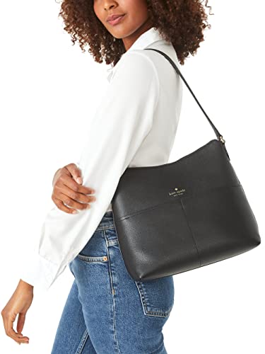 Kate Spade Bailey Textured Leather Shoulder Bag Purse Handbag (BLACK)