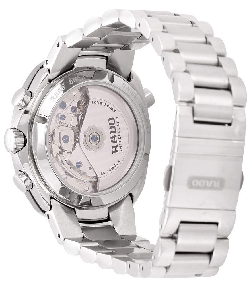 Rado Original Stainless Steel COSC Automatic Chronograph Blue Black Dial Mens Watch R12694163