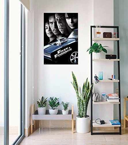 Fast & Furious 4 - Movie Poster (The Cast & Dodge Charger - Vin Diesel, Paul Walker...) (Size: 24" x 36")