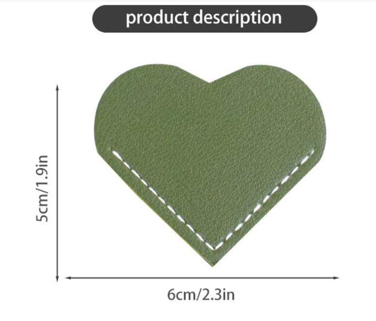 10 Pieces Leather Heart Bookmarks Page Corner Book Marks Markers Stylish Handmade Reading Accessories for Bookworm Lovers,Kids,Women,Men,Teachers,Students,Birthday Christmas Graduation Gift